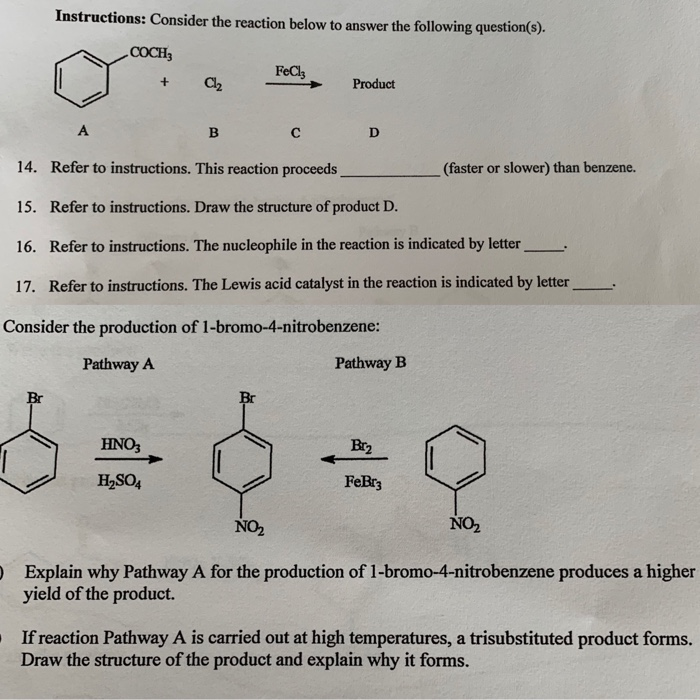 Solved Instructions Consider The Reaction Below To Answer