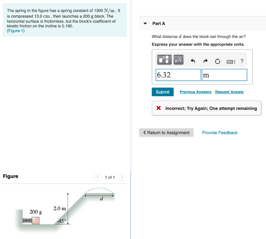 Solved The spring in the figure has a spring constant of | Chegg.com