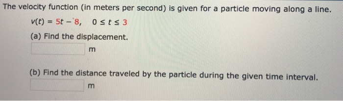 Solved The velocity function (in meters per second) is given | Chegg.com