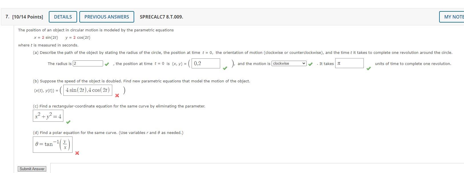 Solved 7. [10/14 Points] DETAILS PREVIOUS ANSWERS SPRECALC7 | Chegg.com