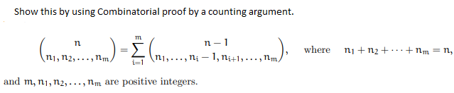 Solved Show this by using Combinatorial proof by a counting | Chegg.com