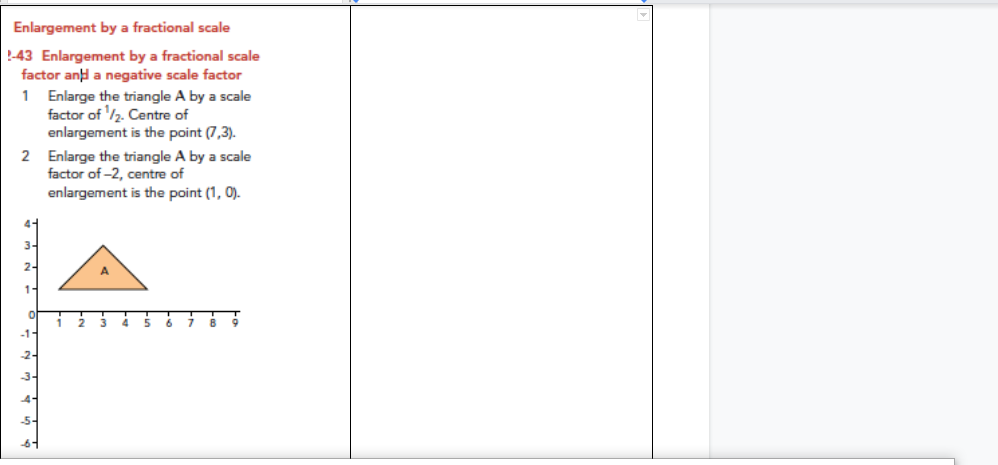 Solved Enlargement by a fractional scale !-43 Enlargement by | Chegg.com