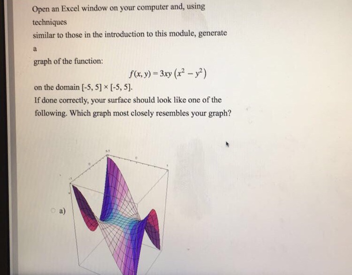 Solved Open an Excel window on your computer and, using | Chegg.com