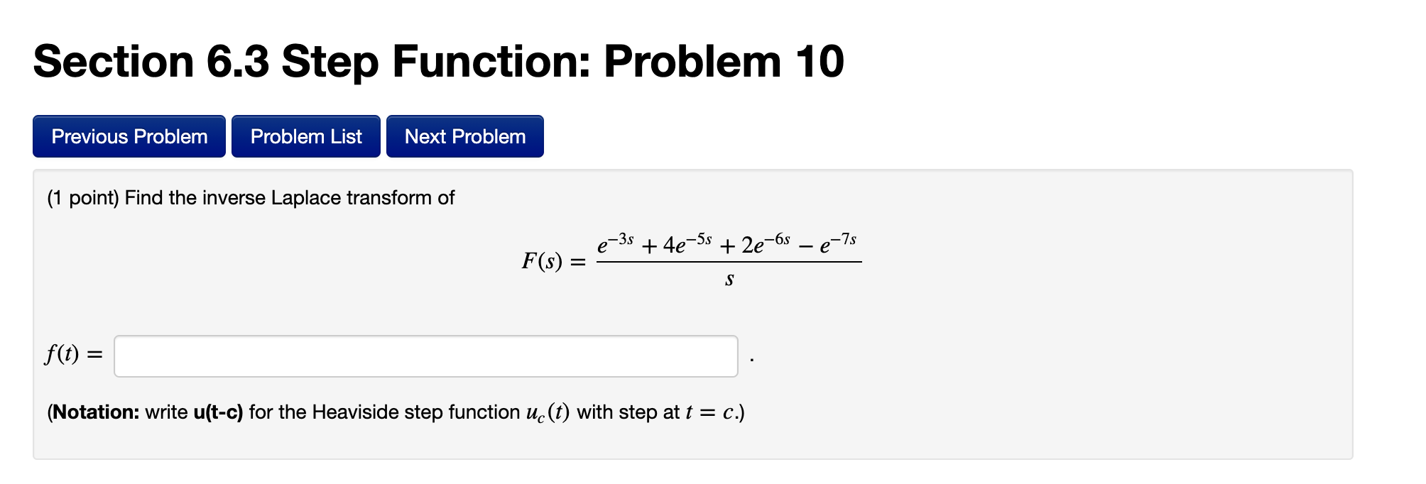 Solved Section 6 3 Step Function Problem 10 Previous