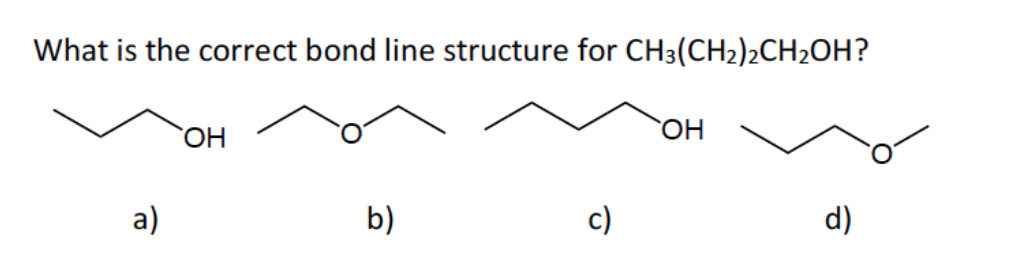 Solved What is the correct bond line structure for | Chegg.com