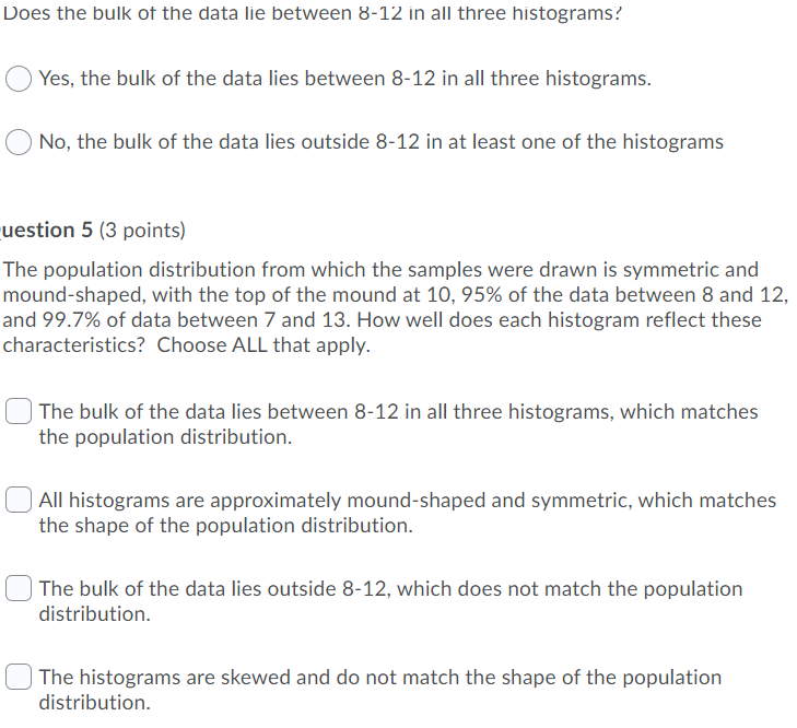 Solved Histograms of random sample data are often used as an | Chegg.com