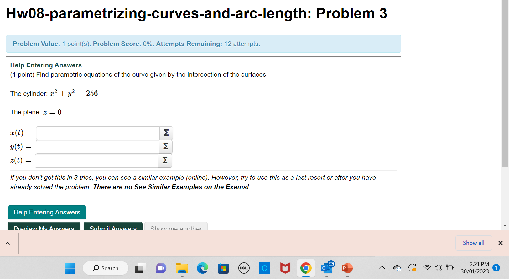 Solved Hw08-parametrizing-curves-and-arc-length: Problem 3 | Chegg.com