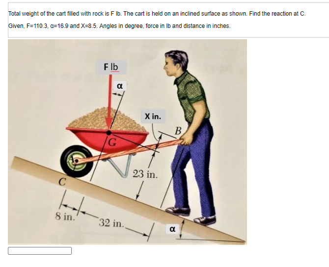 Solved Total weight of the cart filled with rock is Fib. The | Chegg.com