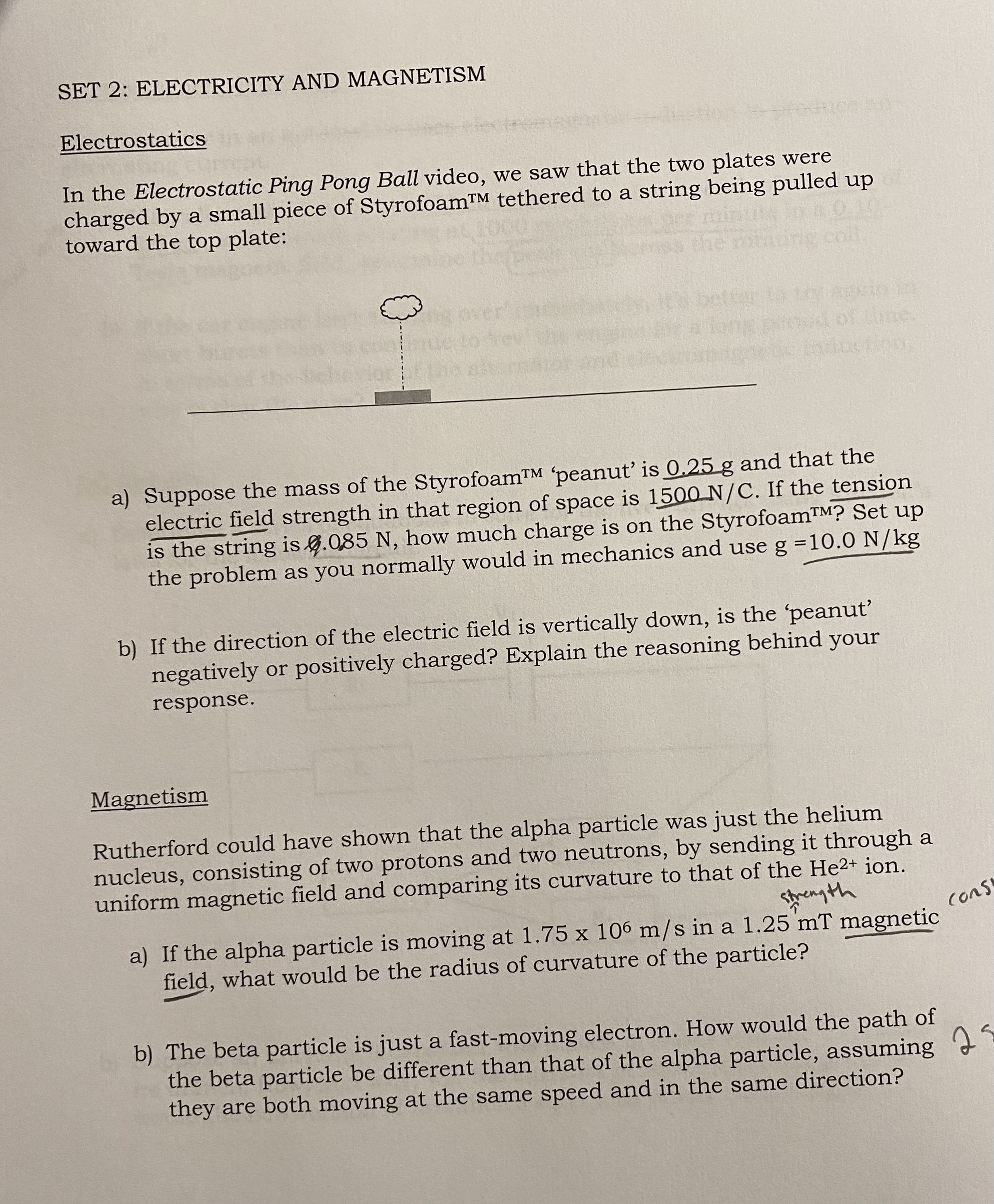 Solved SET 2: ELECTRICITY AND MAGNETISM Electrostatics In | Chegg.com