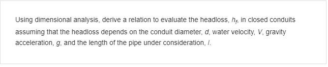 Solved Using dimensional analysis, derive a relation to | Chegg.com