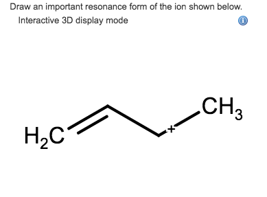 Solved Draw an important resonance form of the ion shown | Chegg.com