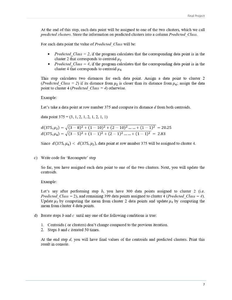 Solved PHASE2(40%) You will implement k-means algorithm in | Chegg.com