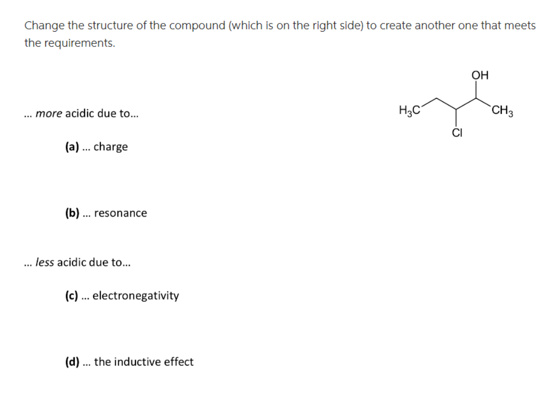 Solved Modify the structure to answer the questions. Draw | Chegg.com