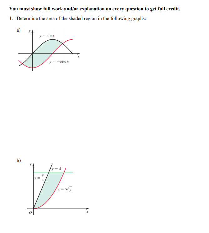 Solved You must show full work and/or explanation on every | Chegg.com
