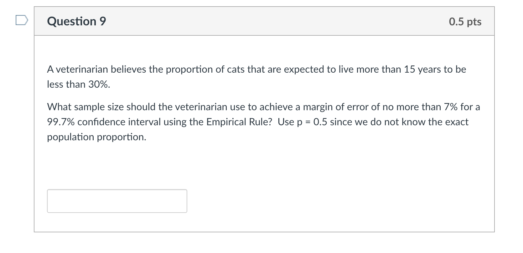 Solved A veterinarian believes the proportion of cats that | Chegg.com