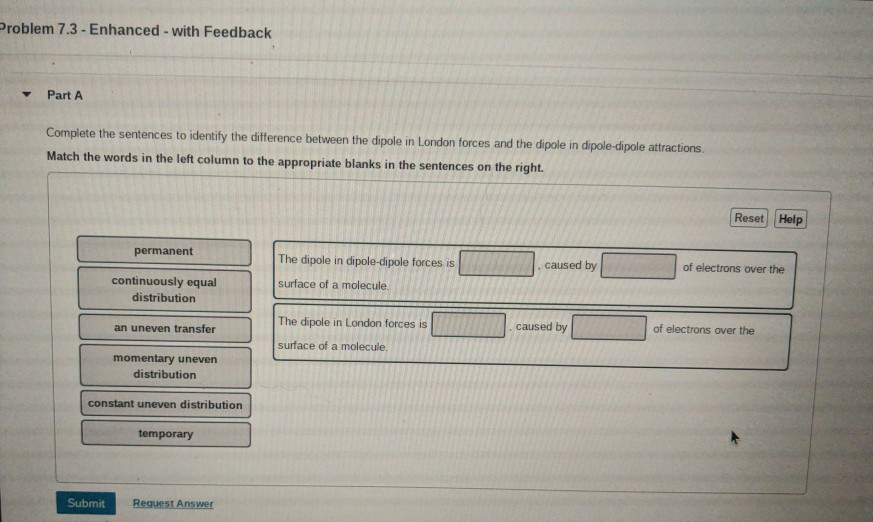 Solved "roblem 7.3 - Enhanced - with Feedback Part A | Chegg.com