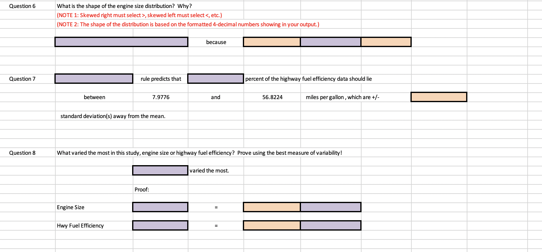 Solved Note: Answer Questions 5-8 by Using the Excel Output | Chegg.com