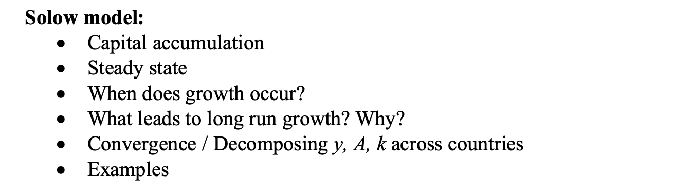 Solved Solow model: Capital accumulation Steady state When | Chegg.com