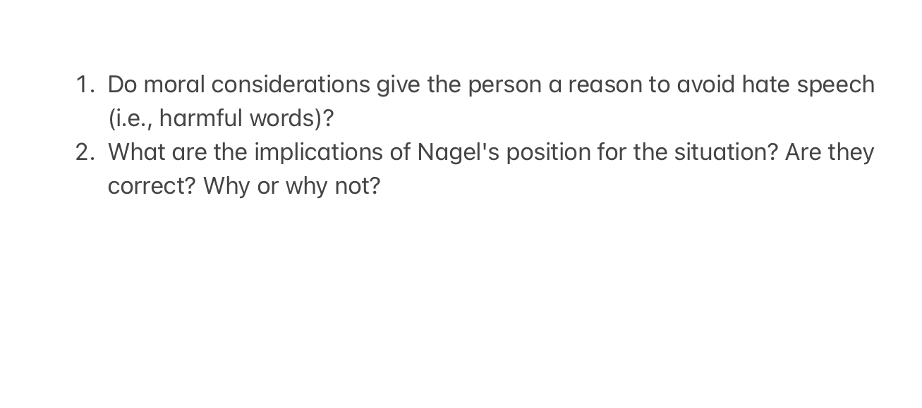 Solved Show me the steps to solve Do moral considerations | Chegg.com