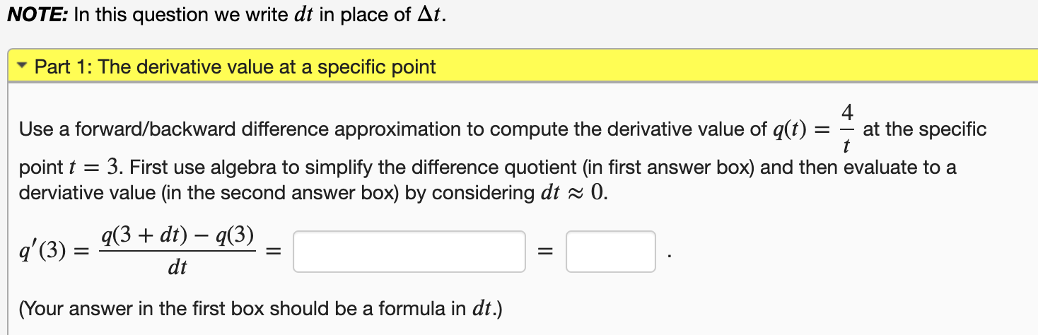 Solved Part 2: The derivative function = Now use a | Chegg.com