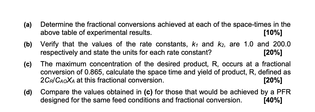 Solved 2. The liquid phase decomposition of reactant A takes | Chegg.com