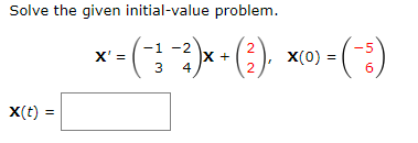 Solved Solve the given initial-value problem. | Chegg.com