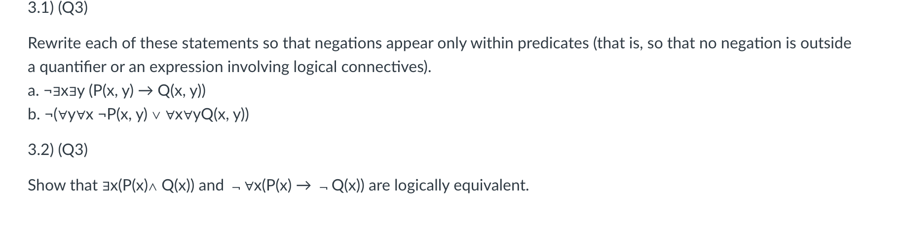Solved Rewrite each of these statements so that negations | Chegg.com