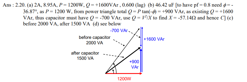 Solved 2.20. = Two single-phase loads Z1 = 100+ jo 22 and Z2 | Chegg.com