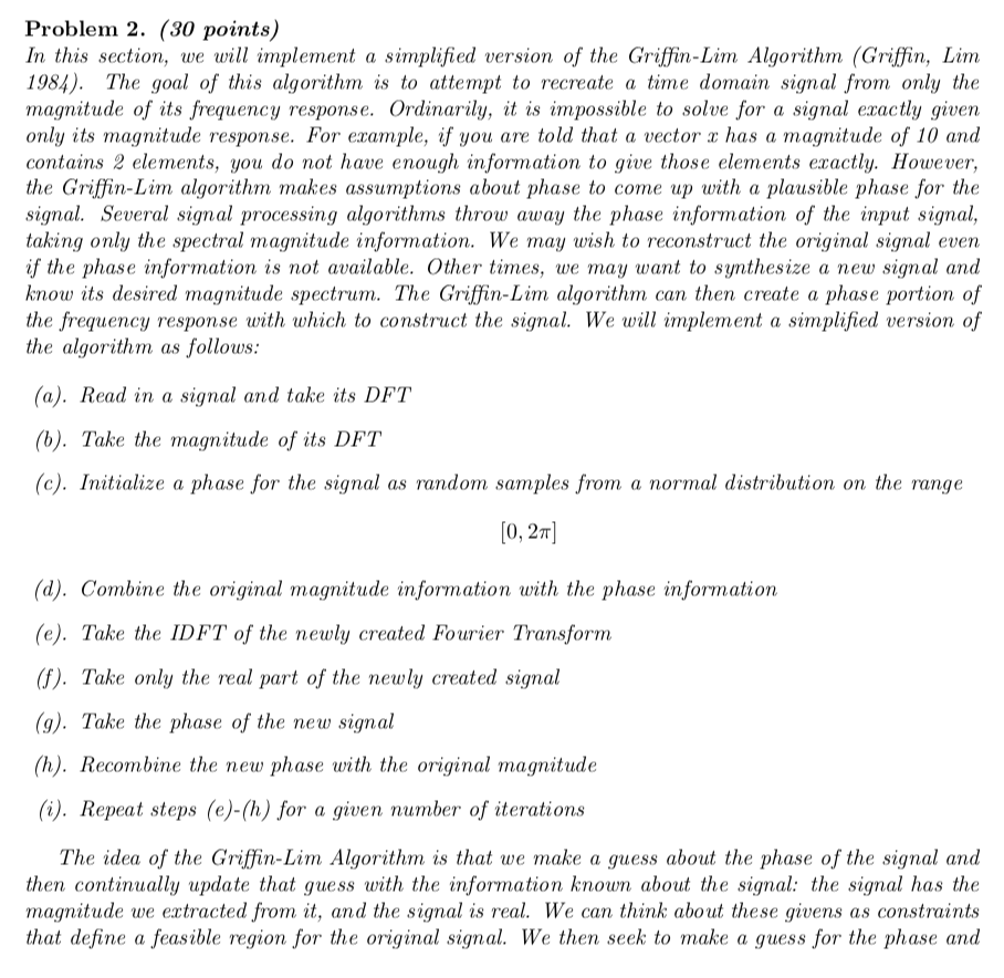Problem 2. (30 points) In this section, we will | Chegg.com