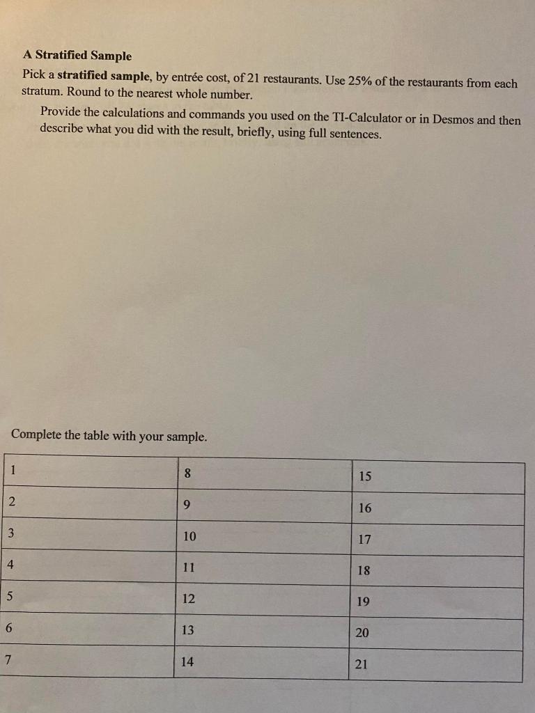 Solved Stats Lab 2 Sampling Experiment Student Learning | Chegg.com