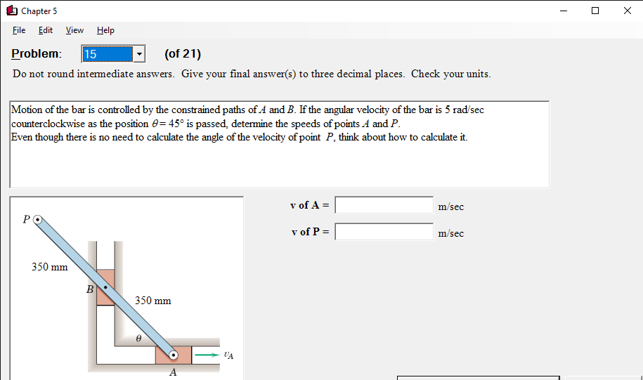 Solved - Chapter 5 х File Edit View Help Problem: 15 (of 21) | Chegg.com