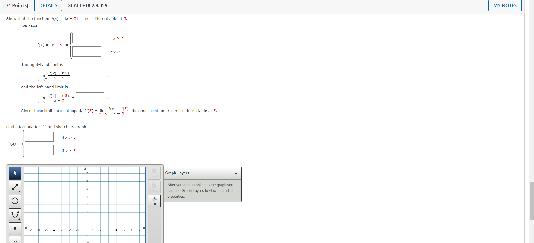 Solved [-/1 Points] DETAILS SCALCET8 2.8.059. MY NOTES Show | Chegg.com