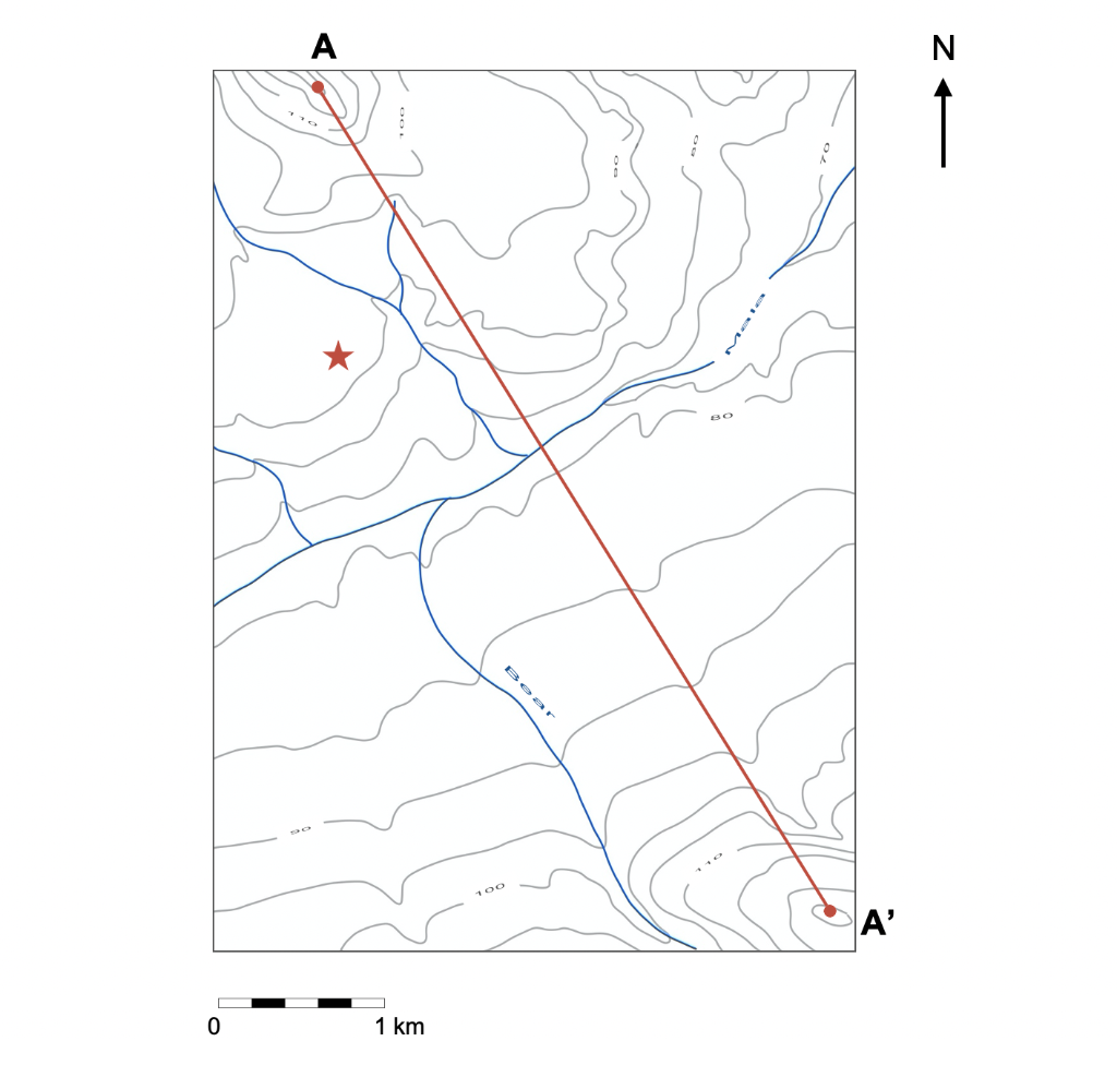 Solved Part III - Topographic Maps and Cross-sections In the | Chegg.com