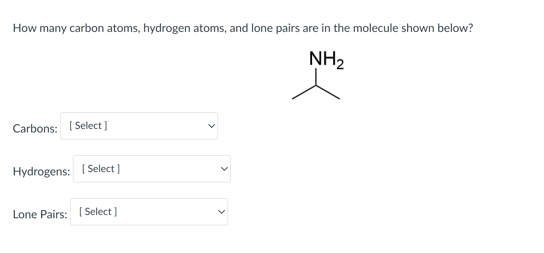 Solved How Many Carbon Atoms Hydrogen Atoms And Lone Pairs