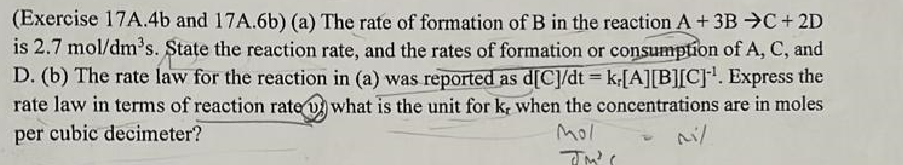 Solved (Exercise 17 A.4 b and 17 A.6 b ) (a) The rate of | Chegg.com