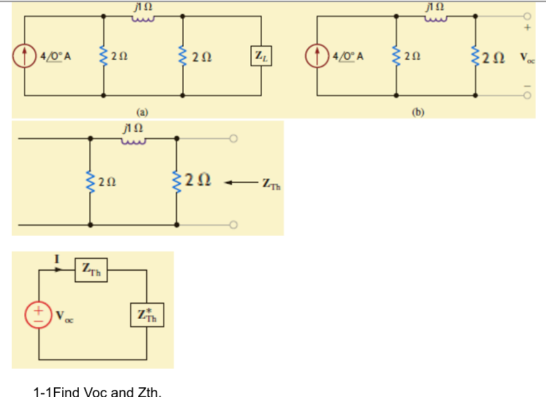 Solved (a) 1-1Find Voc and Zth. | Chegg.com