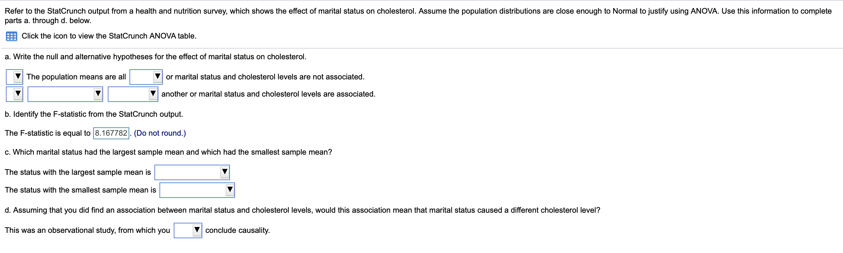 Solved Refer to the StatCrunch output from a health and | Chegg.com