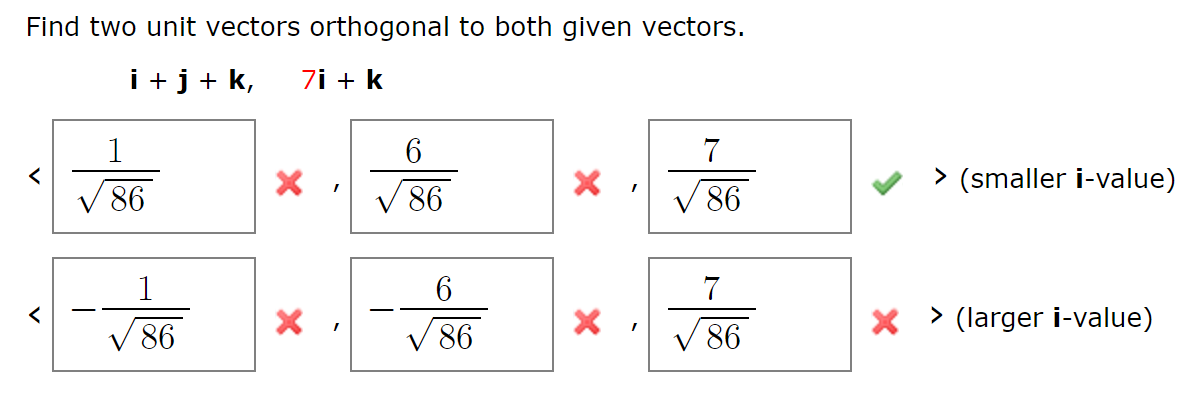 Solved Find two unit vectors orthogonal to both given | Chegg.com