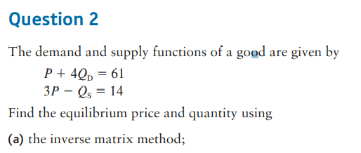 The demand and supply functions of a good are given | Chegg.com