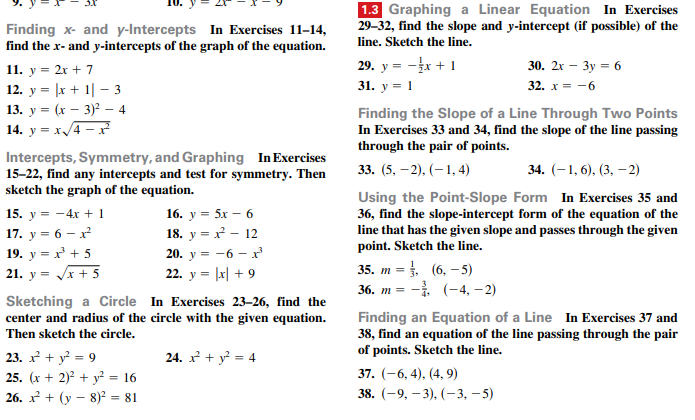 Solved Finding x - and y-Intercepts In Exercises 11-14, find | Chegg.com