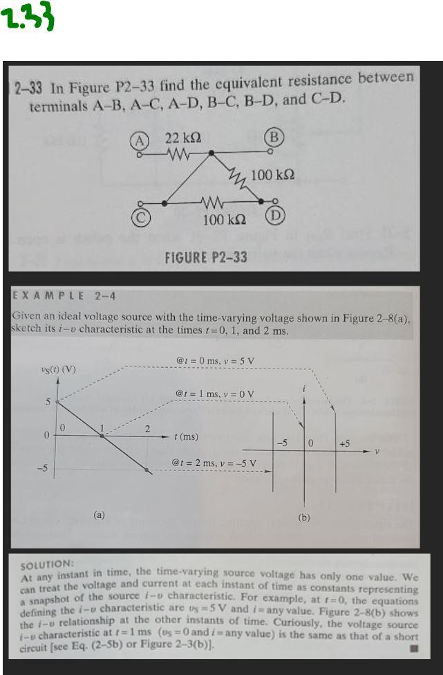 Solved 2-33 In Figure P2−33 find the equivalent resistance | Chegg.com