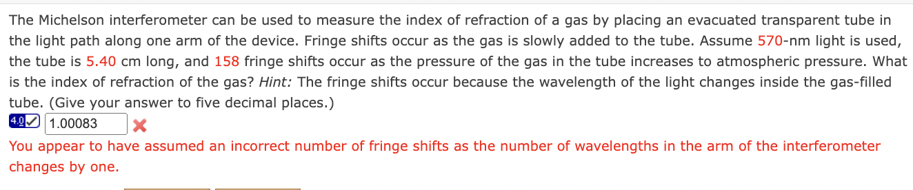 Solved The Michelson interferometer can be used to measure | Chegg.com