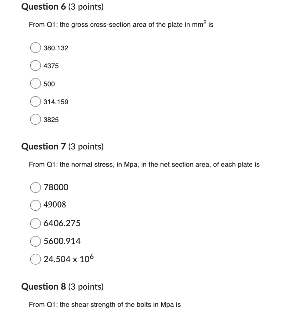 Solved The bolted connection illustrated below comprises one | Chegg.com