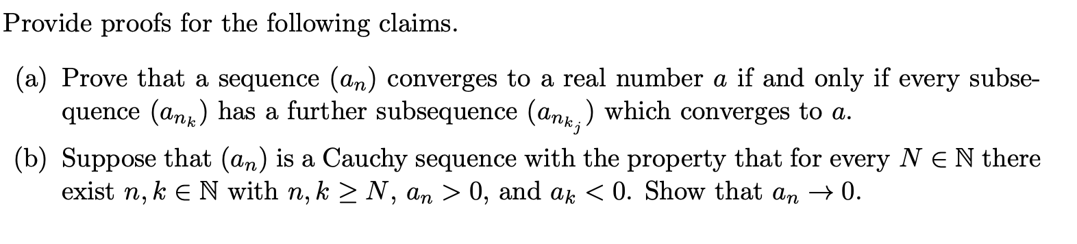 Solved Provide proofs for the following claims. (a) Prove | Chegg.com