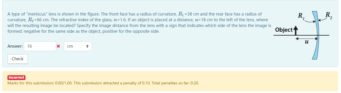 Solved R A type of "meniscus" lens is shown in the figure. | Chegg.com