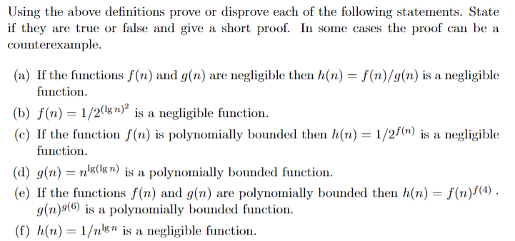 Solved 3. (6 points) A function f is polynomially bounded if | Chegg.com