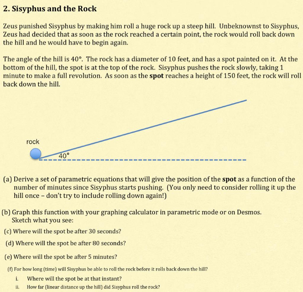 Solved 2. Sisyphus and the Rock Zeus punished Sisyphus by | Chegg.com