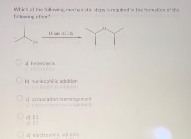 Solved Which of the following mechanistic steps is required | Chegg.com