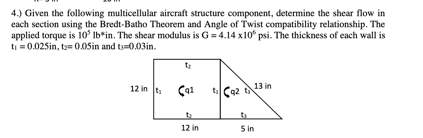 Solved 4.) Given the following multicellular aircraft | Chegg.com