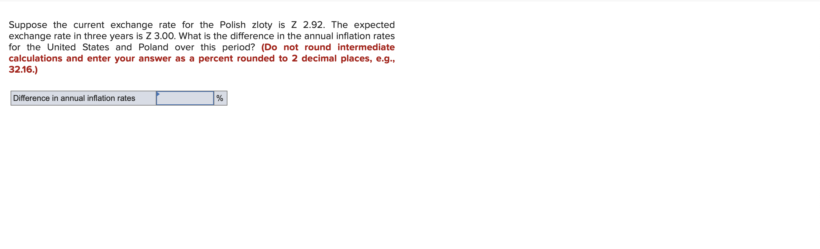 Solved Suppose the current exchange rate for the Polish | Chegg.com